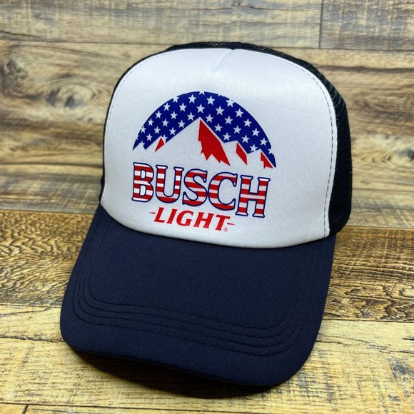 Unbranded | Accessories | Busch Light Mens Trucker Hat Navy Snapback ...